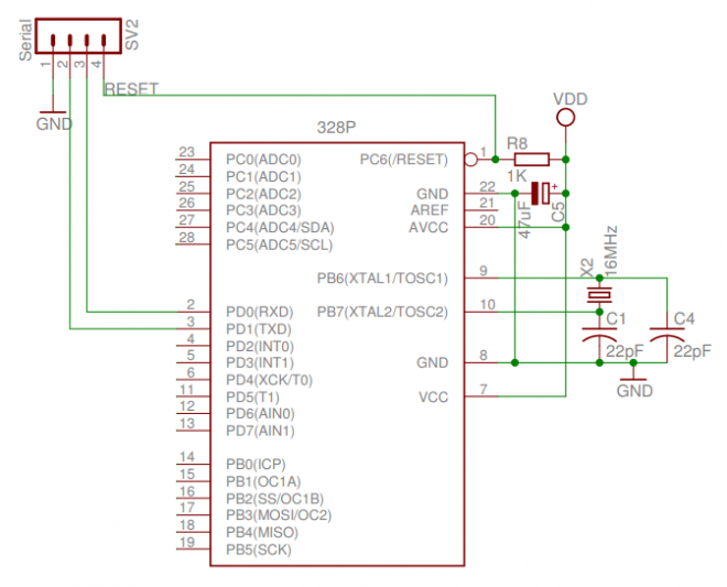 Atmega 328p 'in-circuit' programmeren - Ben's place